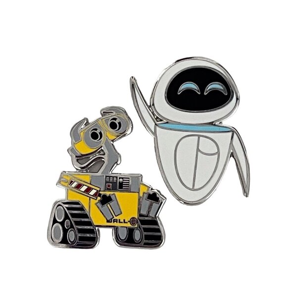 Disney | Jewelry | Disney Parks Disney Pixar Walle And Eve Pin Set ...